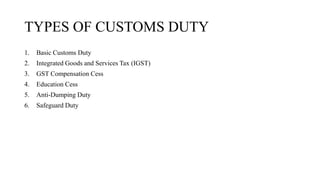 Indirect tax-Custom duty -act,objectives | PPT