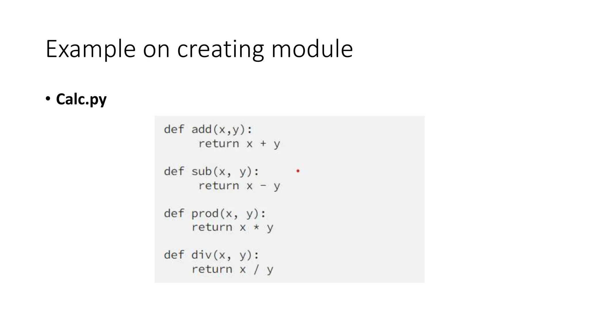 Python Short Notes On Modules And Applications Ppt