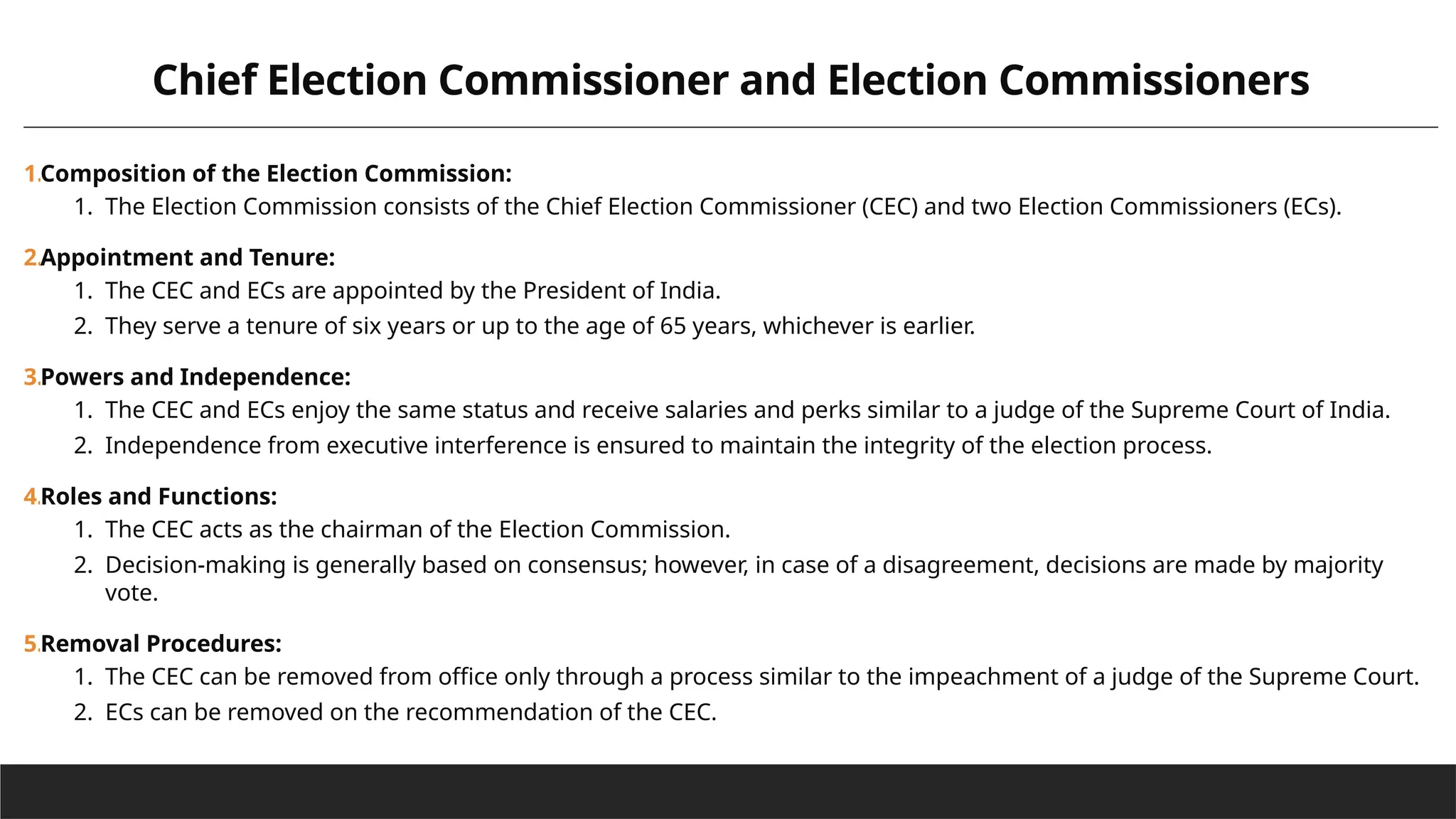 UNIT 5 election commission second year dbatu | PPTX