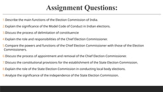 UNIT 5 election commission second year dbatu | PPTX