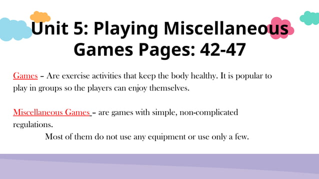 Unit 5. Fun Games Gr. 3.pptx lesson for grade 3 | PPTX