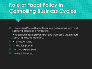 Business Cycles and Their Control Measures | PPT