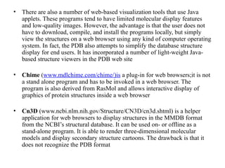 Protein Structure Visualisation and various tool | PPT