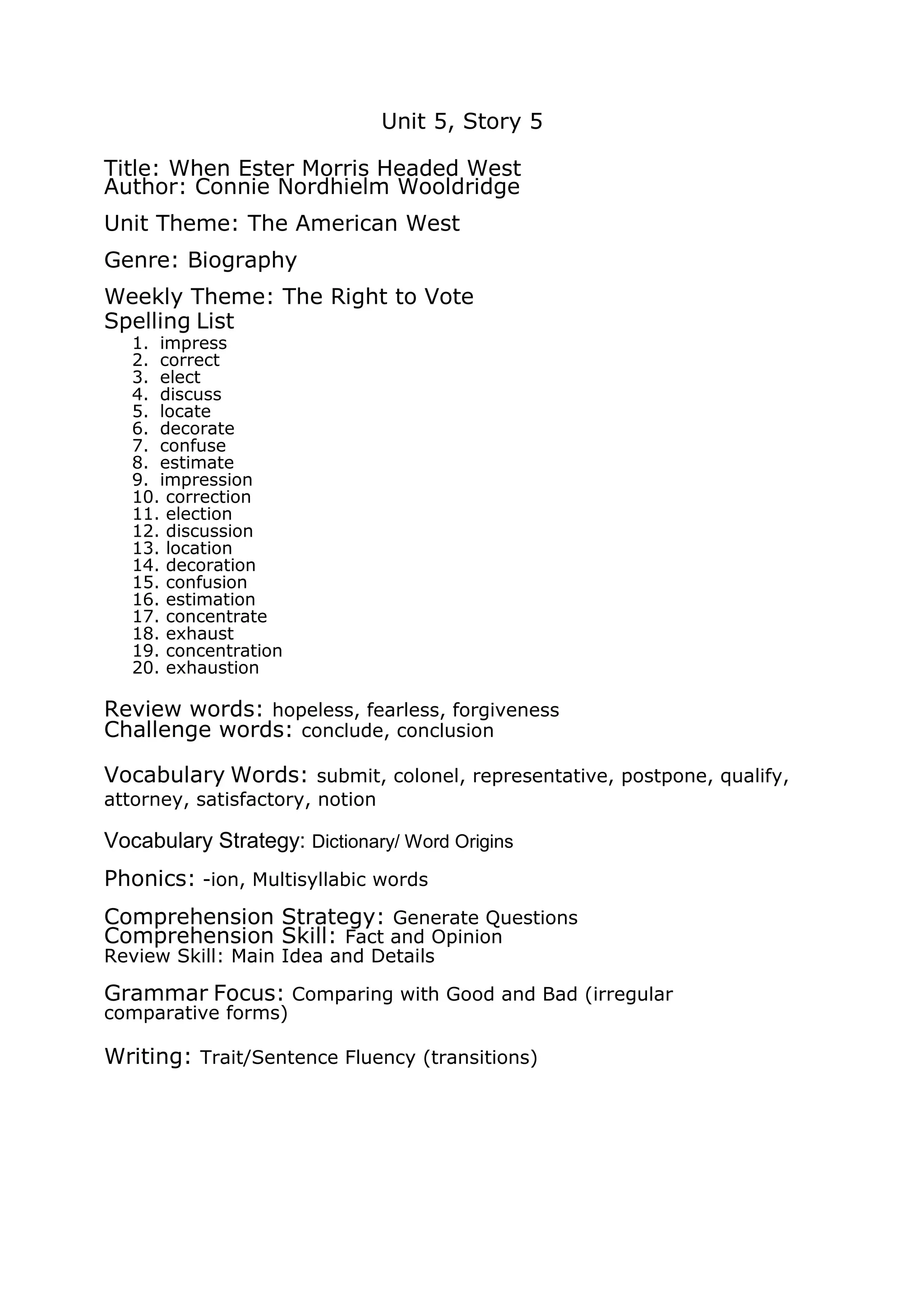 Unit 5 5 focus wall outline | PDF | Free Download