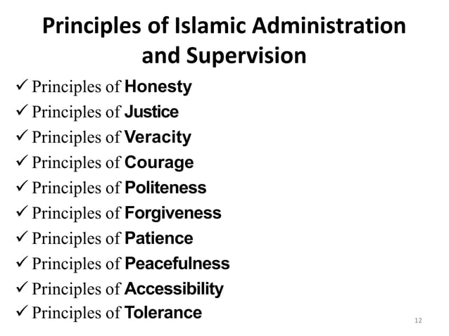 Administration and Supervision in Islamic System | PPTX | Islam ...