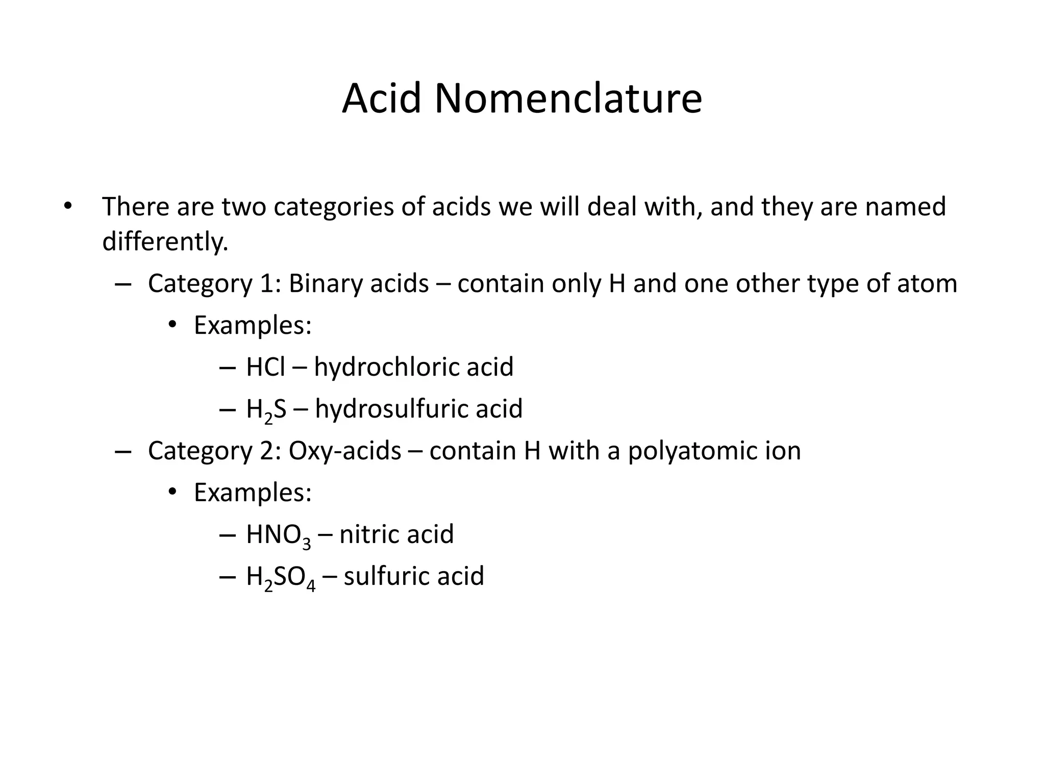 Unit 5 8 acid nomenclature | PPTX