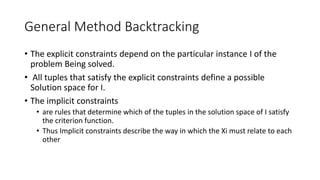 Unit 5-BACKTRACKING- n queens, sum of subset, graph coloring problems ...