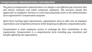 Compensation Administration | PDF