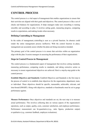 CONTROL AND PERFORMANCE MANAGEMENT DOCUMENT | DOCX