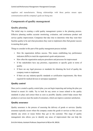 CONTROL AND PERFORMANCE MANAGEMENT DOCUMENT | DOCX