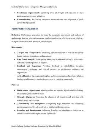 CONTROL AND PERFORMANCE MANAGEMENT DOCUMENT | DOCX