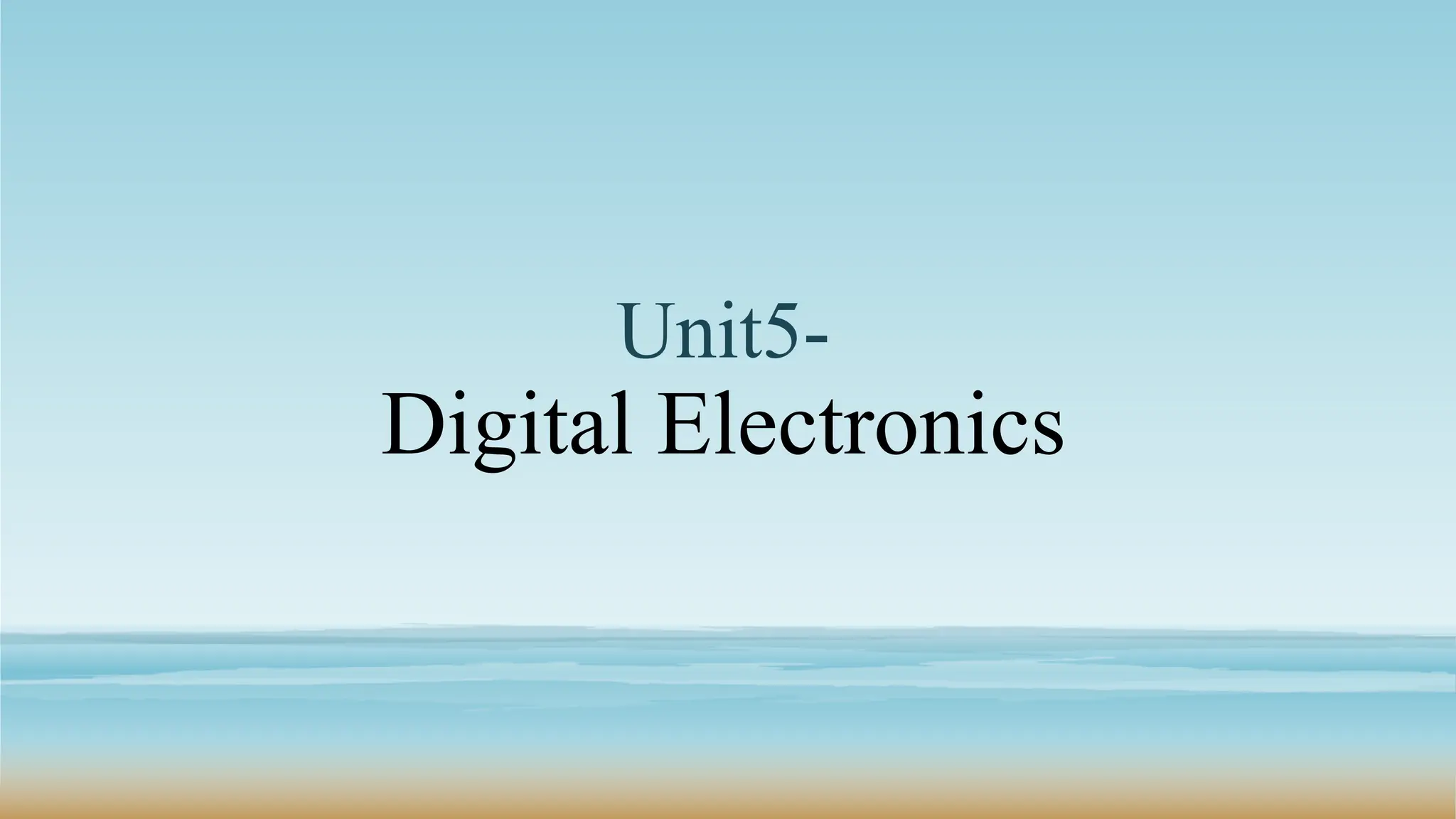 CVMU digital electronics ppt for students to learn from | PPT