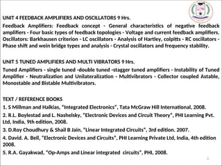 MULTIVIBRATORS -ELECTRONIC CIRCUITS -UNIT 5 | PPT