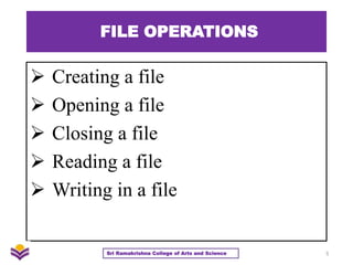 unit 5-files.pptx | Operating Systems | Computer Software and Applications