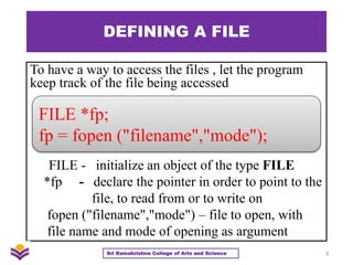 unit 5-files.pptx | Operating Systems | Computer Software and Applications