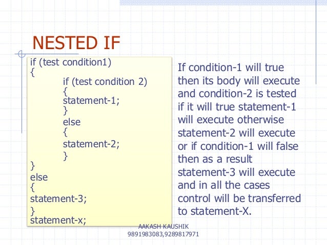 How To Use Nested If Statement In Java