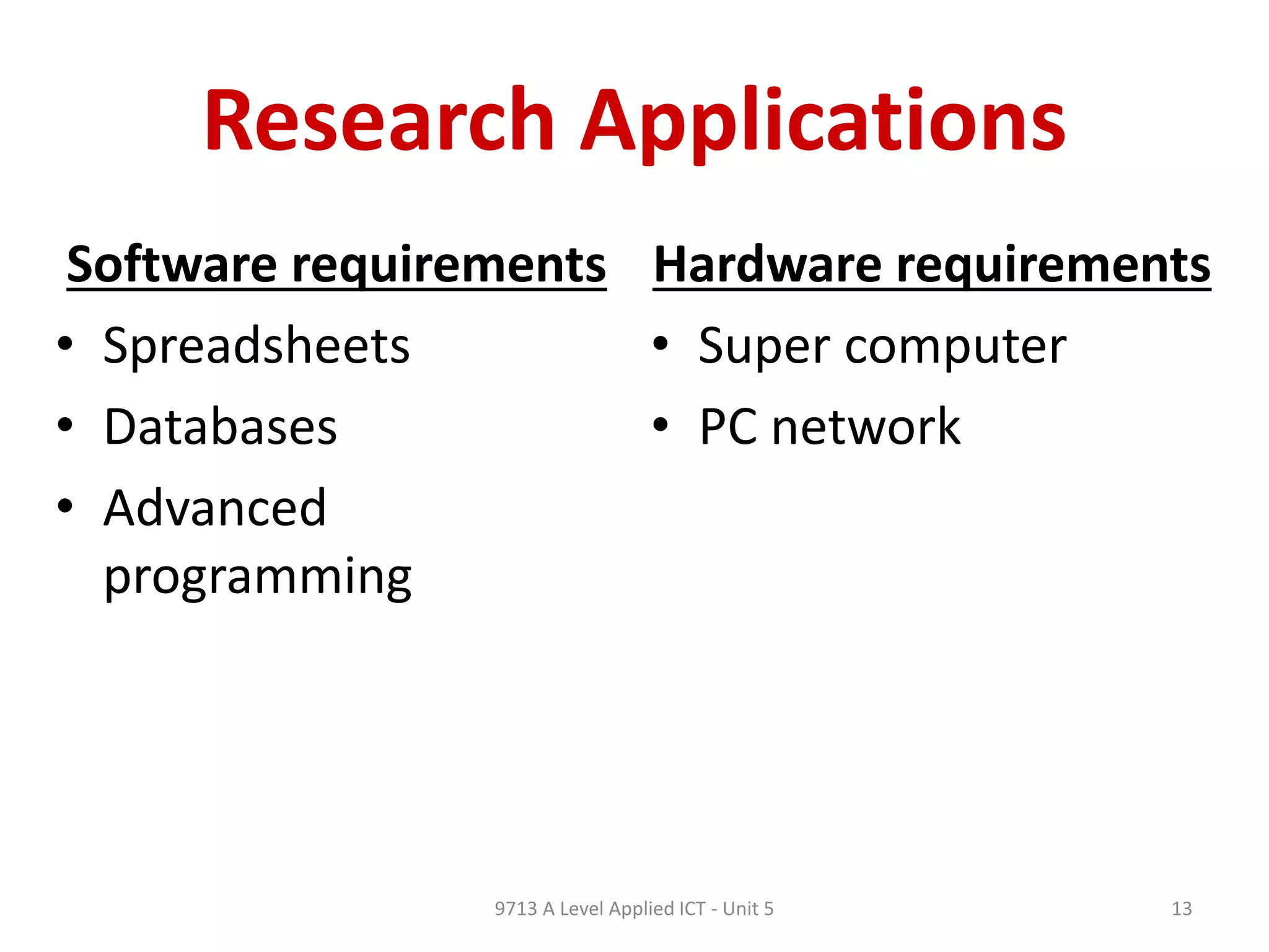 CIE A Level Applied ICT Unit 5 - How Organisations Use ICT (part2) | PPTX