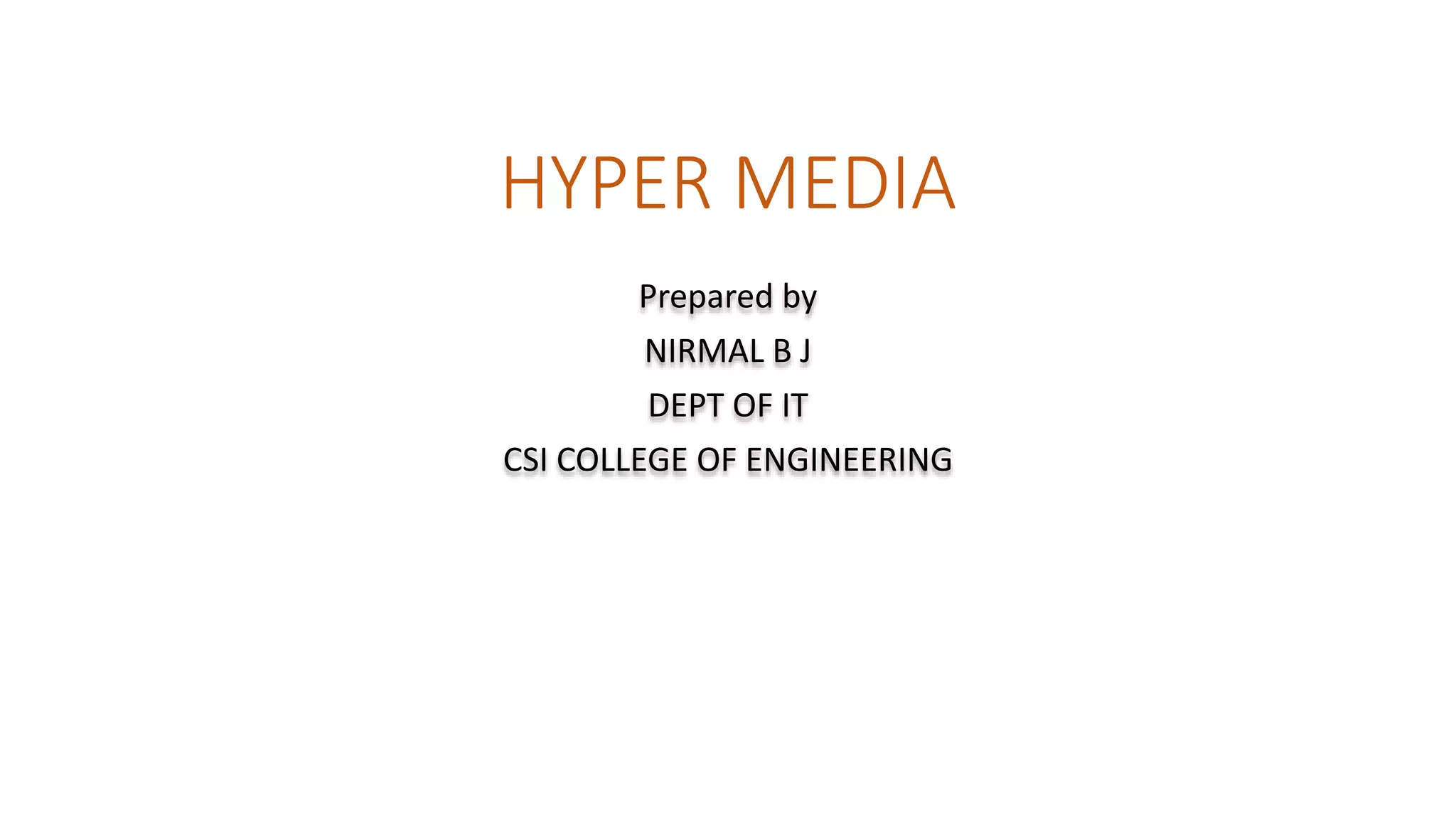 Multimedia authoring and user interface | PPTX