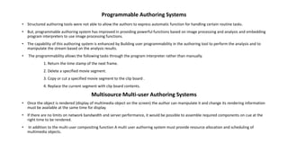 Multimedia authoring and user interface | PPTX