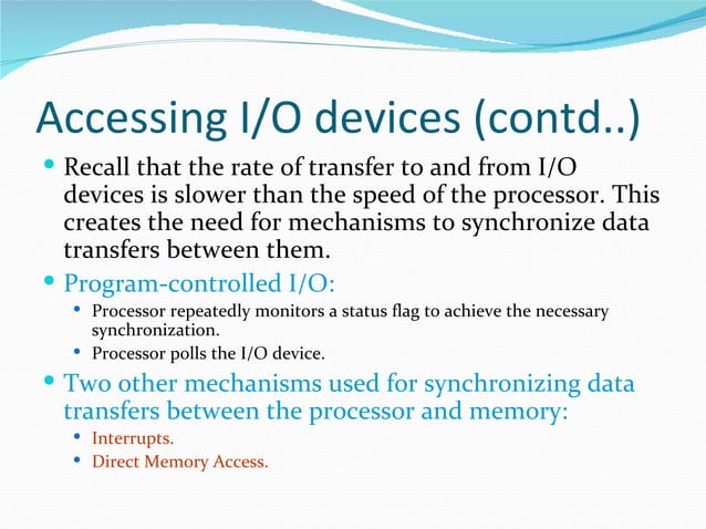Unit 5 I/O organization | PPT