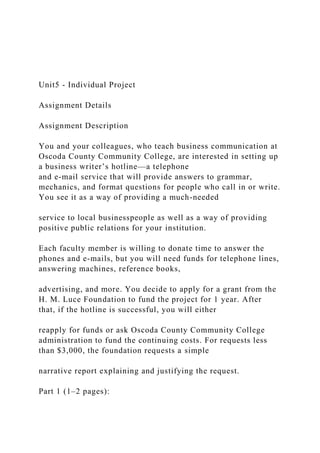 Unit5 - Individual ProjectAssignment DetailsAssignment.docx