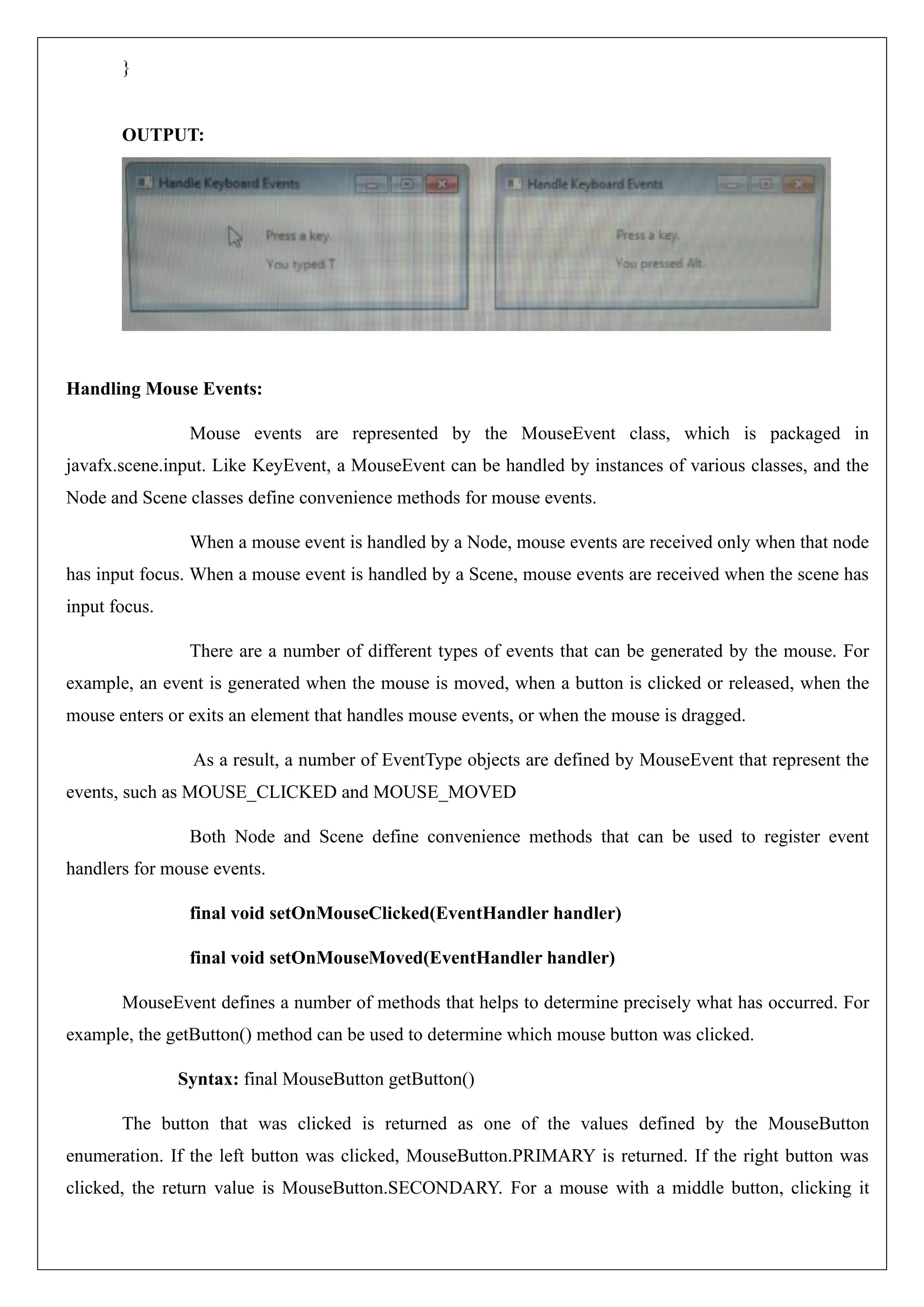 Unit 5 Javafx Event Handling Controls And Componentspdf