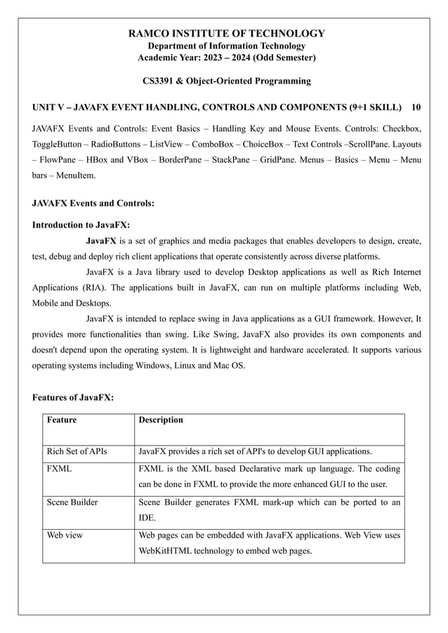 UNIT 5-JavaFX Event Handling, Controls and Components.pdf