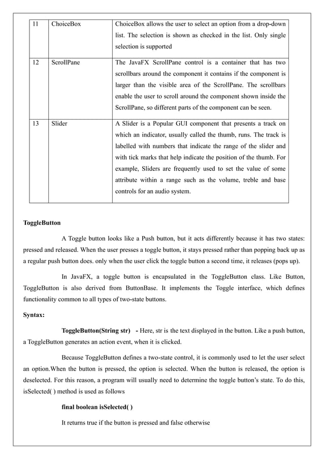 UNIT 5-JavaFX Event Handling, Controls and Components.pdf UNIT 5-JavaFX Event Handling, Controls and Components.pdf