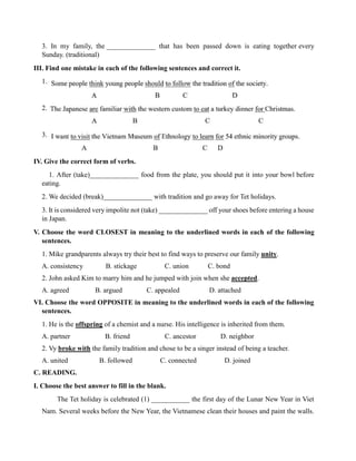 Unit 5- Our customs and traditions- test 1.docx