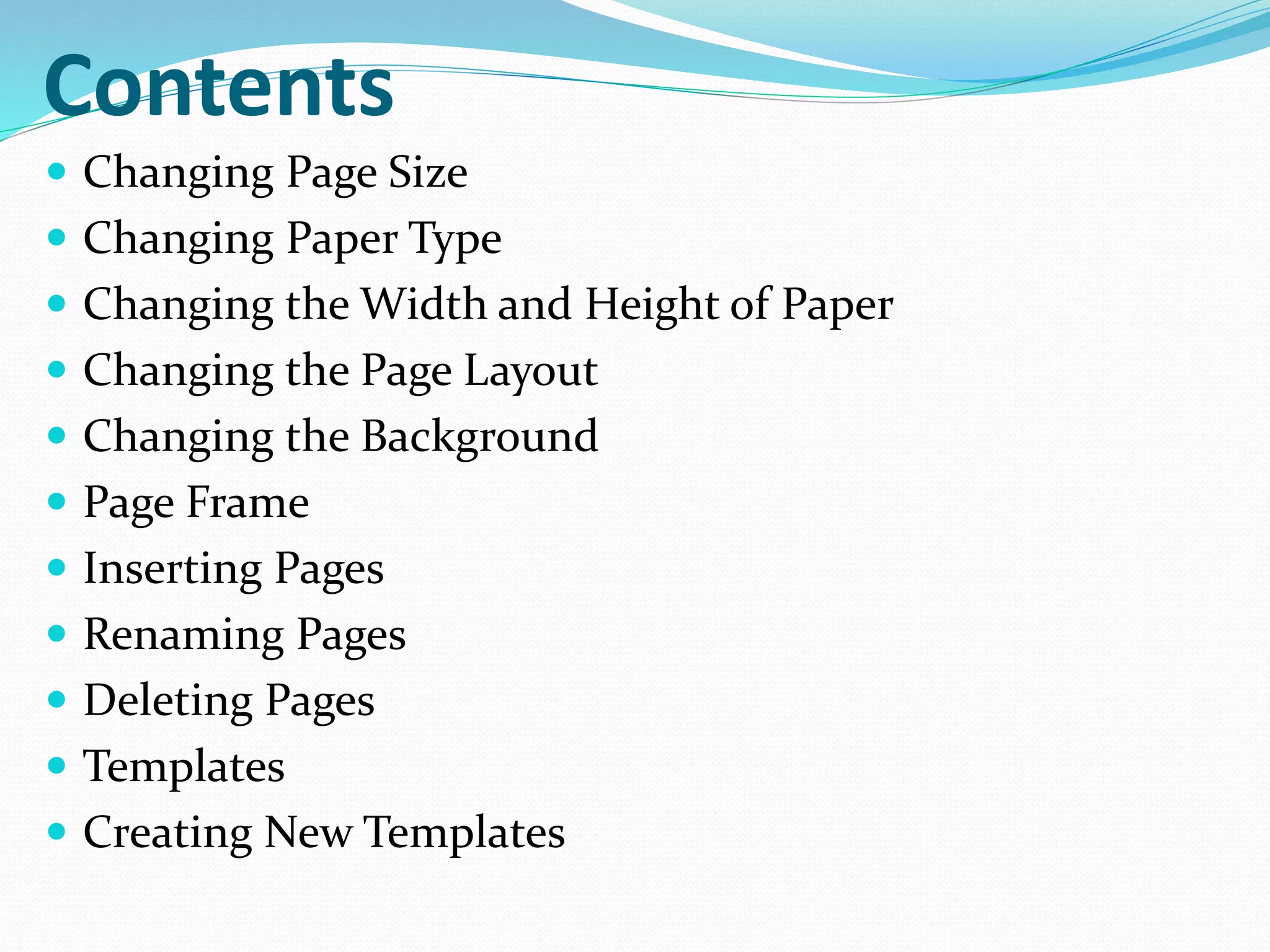 Page Layout and Background | PPTX | Desktop Publishing | Computer Software and Applications