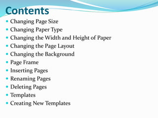 Page Layout and Background | PPTX | Desktop Publishing | Computer Software and Applications