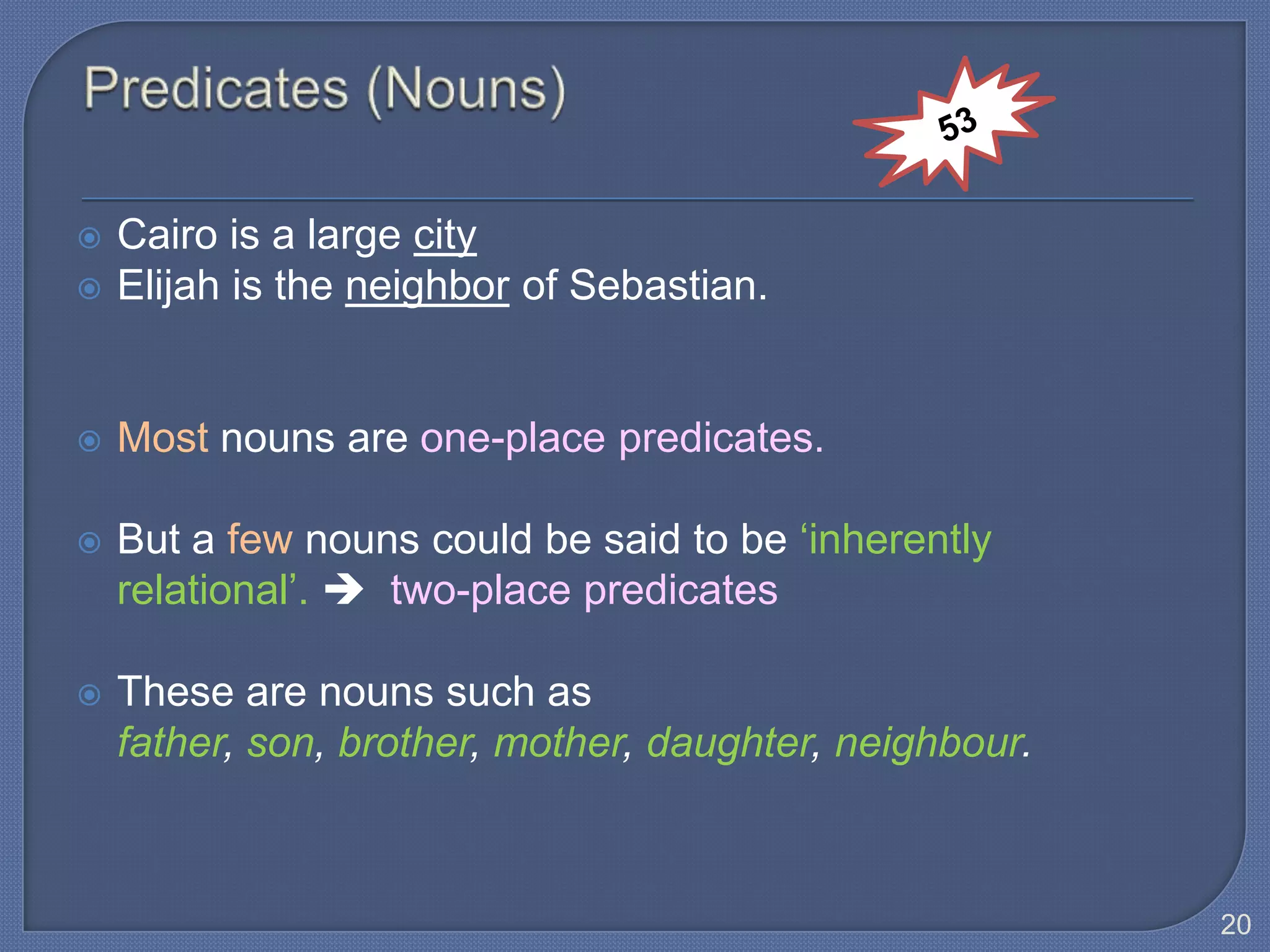 Unit 5 - Predicates | PPTX
