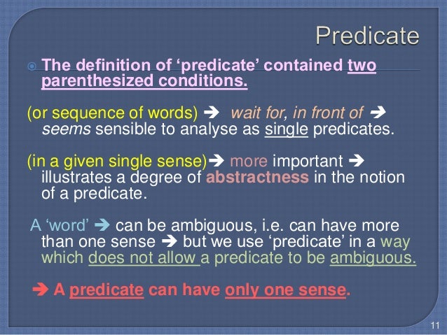 Unit 5 - Predicates