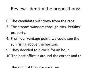 Unit 5 prepositions | PPT