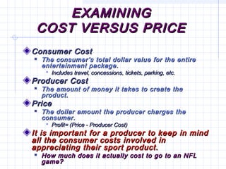 Unit 5 - Pricing of Sports | PPT
