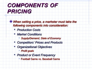 Unit 5 - Pricing of Sports | PPT