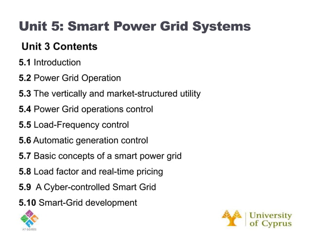 Unit5 smart power grid systems | PPTX