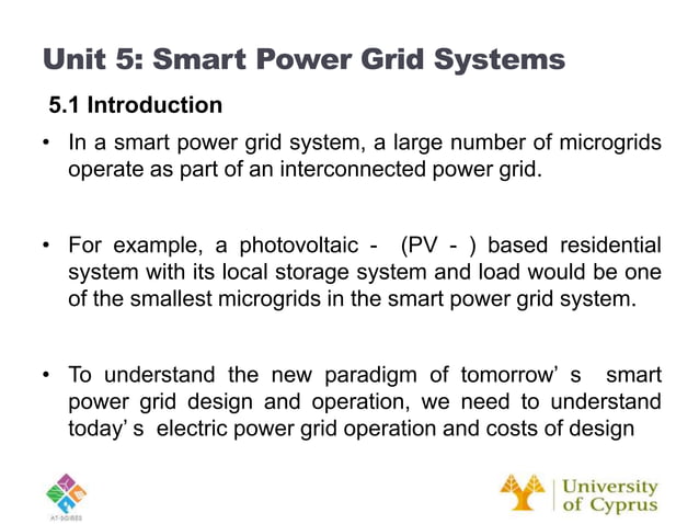 Unit5 smart power grid systems | PPTX