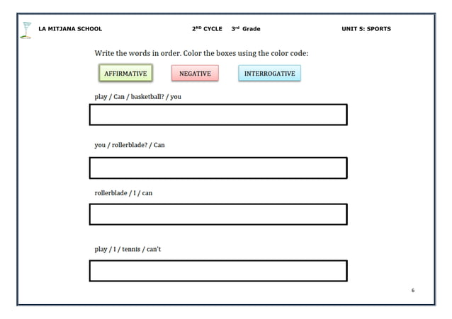 3rd grade UNIT 5 | PDF