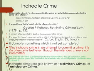 Unit 5 - Stages of Crime Inchoate Crime.ppt