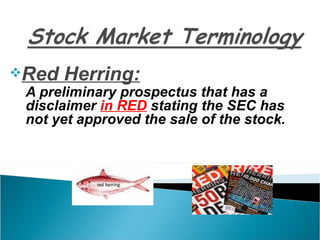Unit 5: Stock Market Terminology | PPT