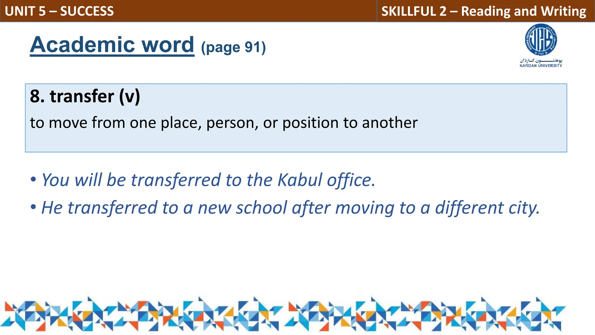 Unit 5 - Skillful Reading and Writing book 2 Unit 5Success.pptx