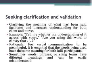 Unit 5 therapeutic communication and interpersonal relationship | PPTX