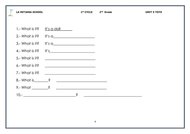 2nd GRADE Unit 5 | PDF
