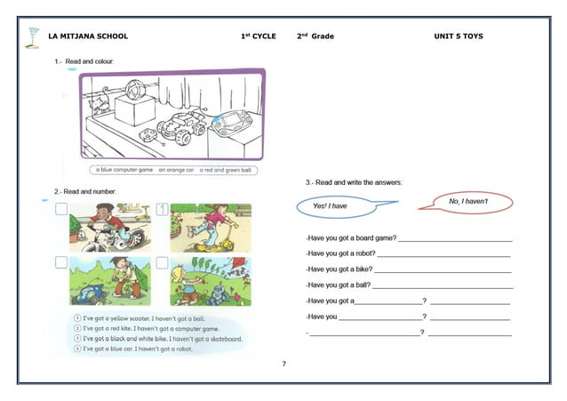 2nd GRADE Unit 5 | PDF