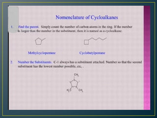 Unit . 5 cyclo alkanes in Organic chemistry | PDF