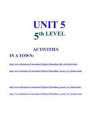Unit 5 activities | ODT