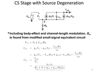 single stage amplifier Unit 5 AMVLSI | PPTX