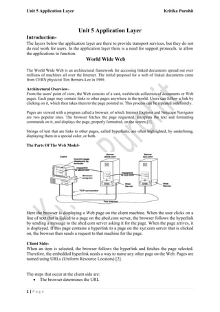 Unit 5 application layer | PDF | Web Design and HTML | Internet