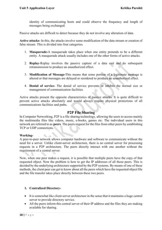 Unit 5 application layer | PDF | Web Design and HTML | Internet